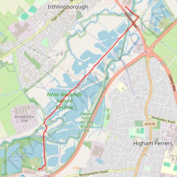 Walk from Irthlingborough to Rushden Lakes in Nene Wetlands Nature ...