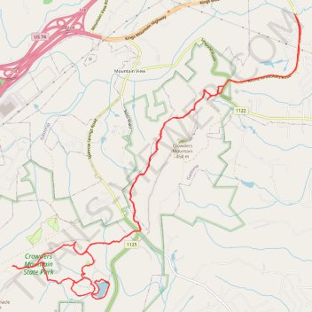 Crowders Mountain State Park: trail, distance, elevation, map, profile ...