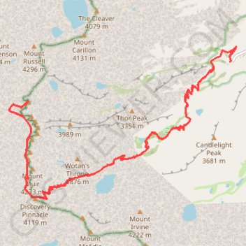 Mount Whitney: trail, distance, elevation, map, profile and GPS track